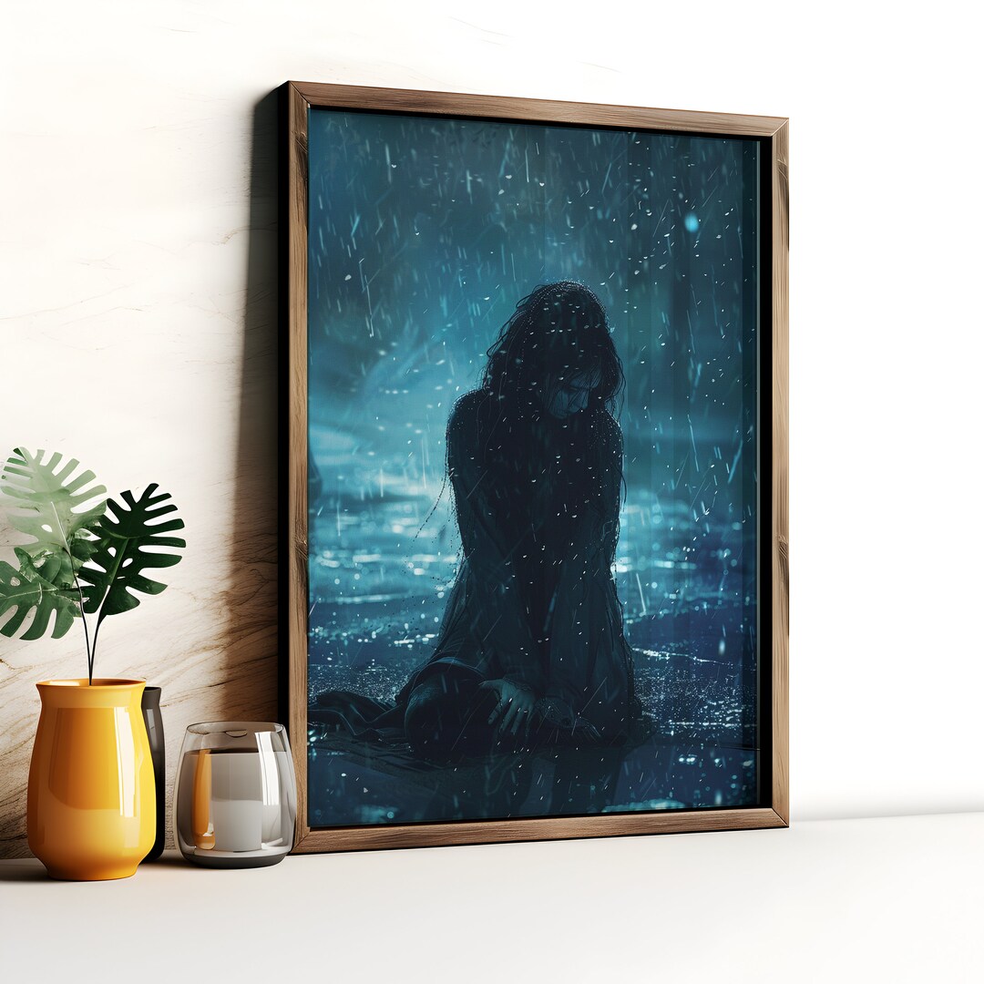 Fantasy Heartbroken Sad Woman Poster, Heartbreak Poster, Fantasy Poster ...