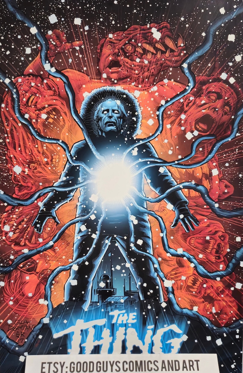 John Carpenter's the Thing Horror Comic Art Print Signed Guy Dorian Sr ...