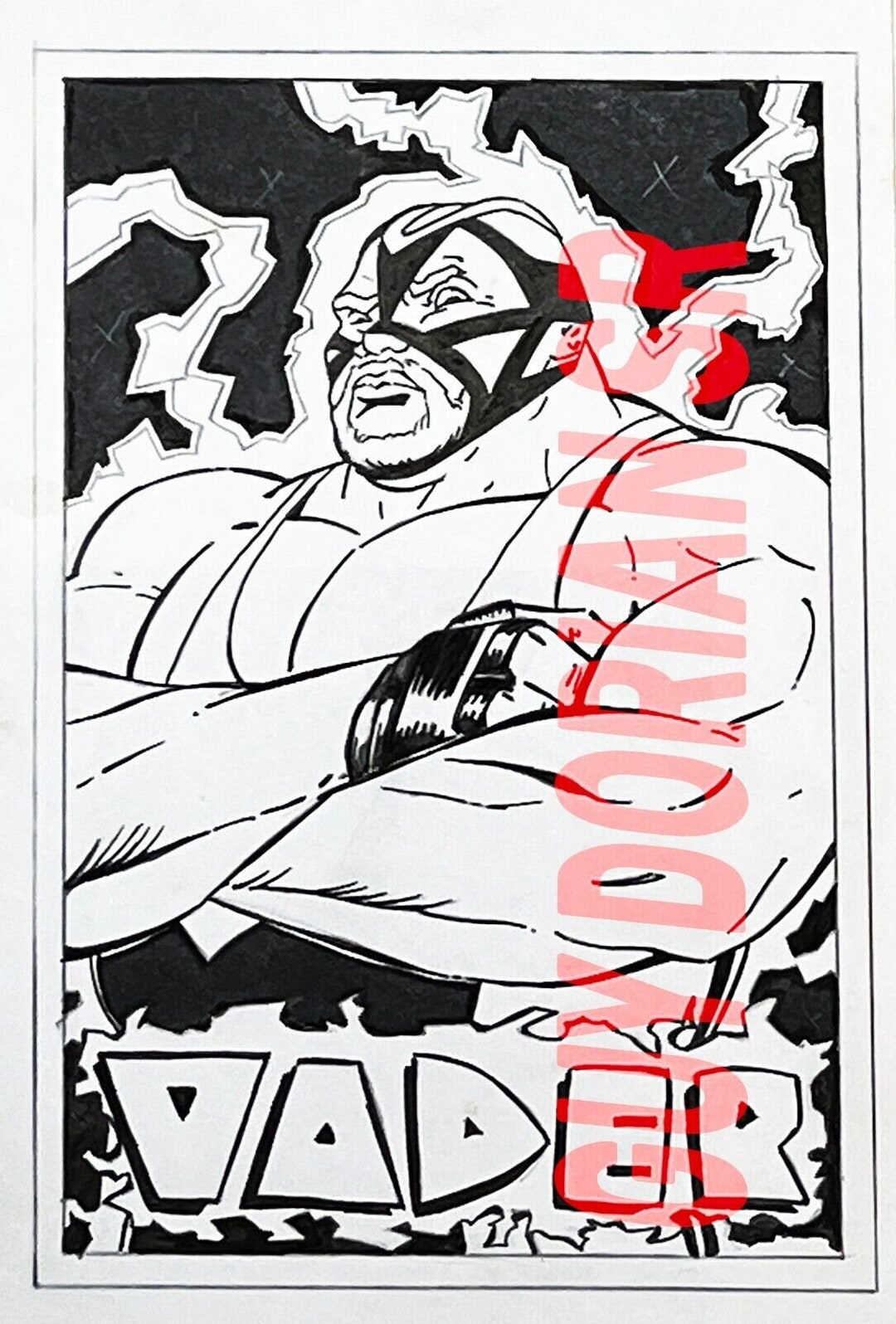 RARE WWF WWE Vader, Mabel, & Sycho Sid Bend-em Trading Card Art ...