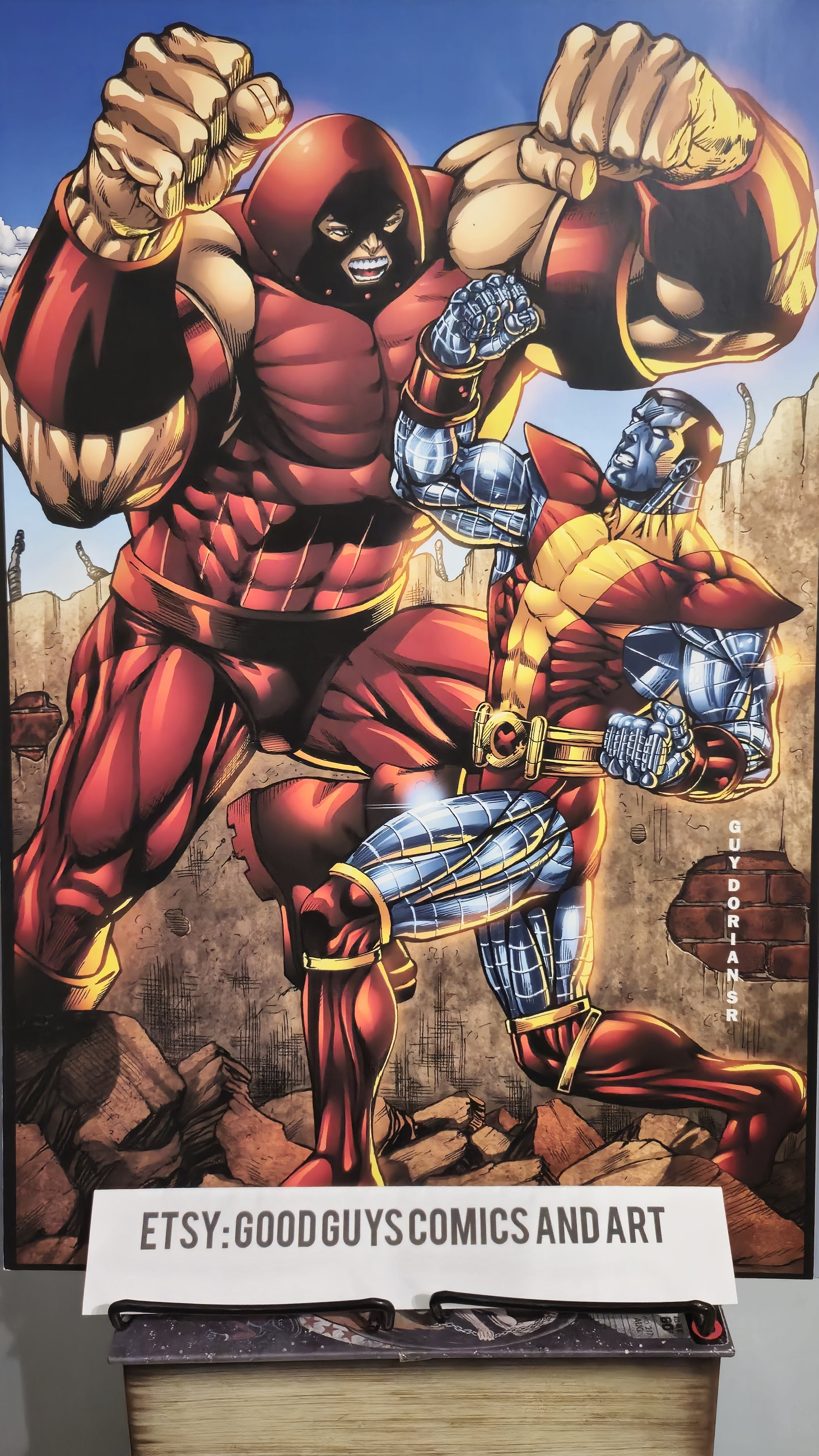 Juggernaut Vs Colossus Comic Art Print Signed Guy Dorian Sr. - Etsy