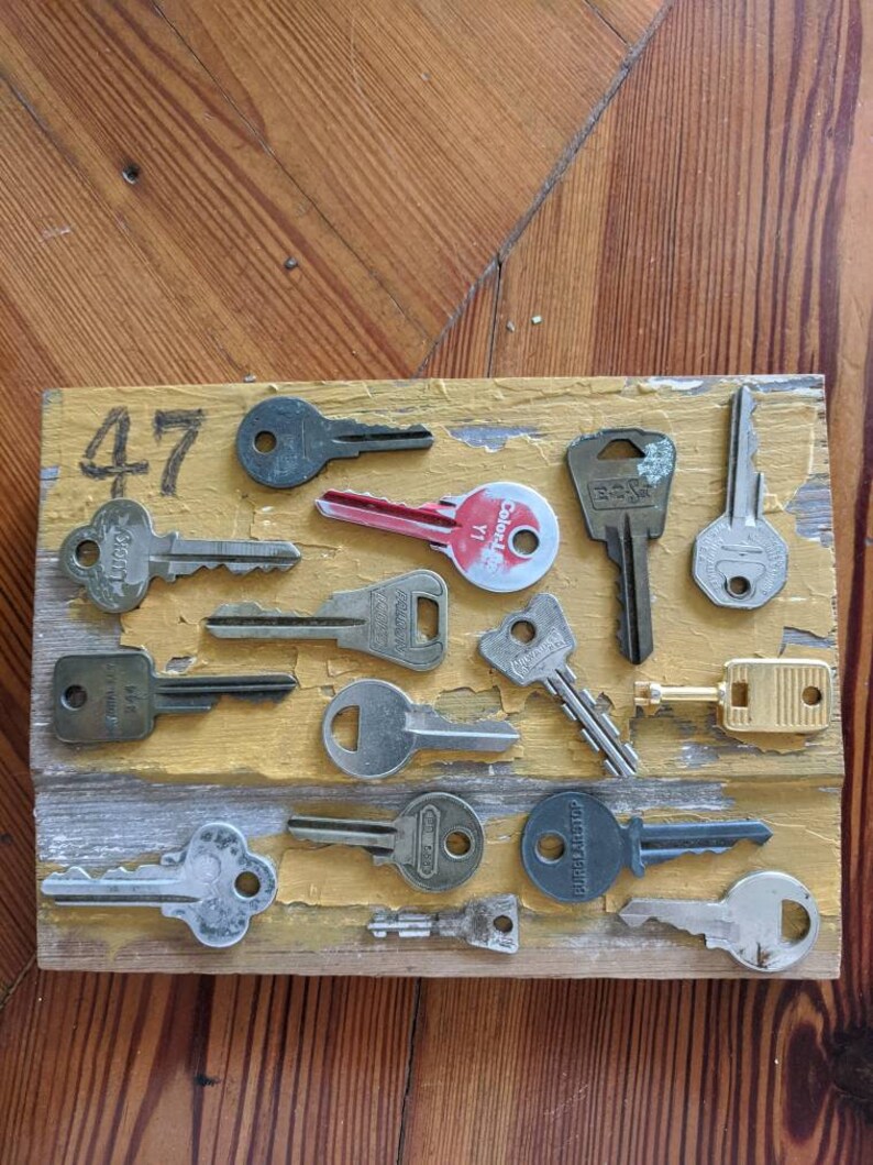 Keys Vintage Keys Collage Wall Art Signs FREE SHIPPING | Etsy