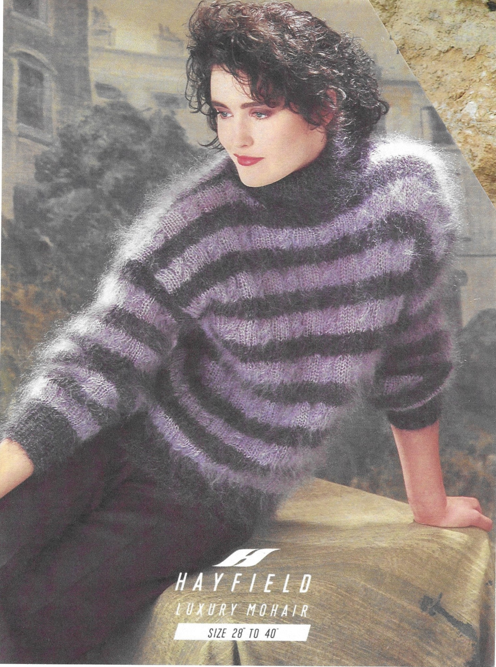 Mohair Sweater Knitting Pattern - PDF Pattern Download for Two Color ...