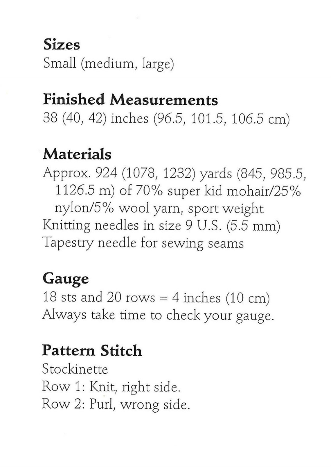 SIMPLE DESIGN PDF Pattern Download for Funnel Neck Kid Mohair Pullover ...