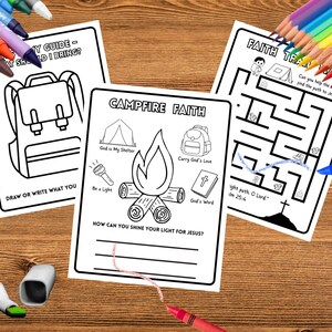 VBS Camp Coloring Pages and Activity Worksheets – Christian Summer ...