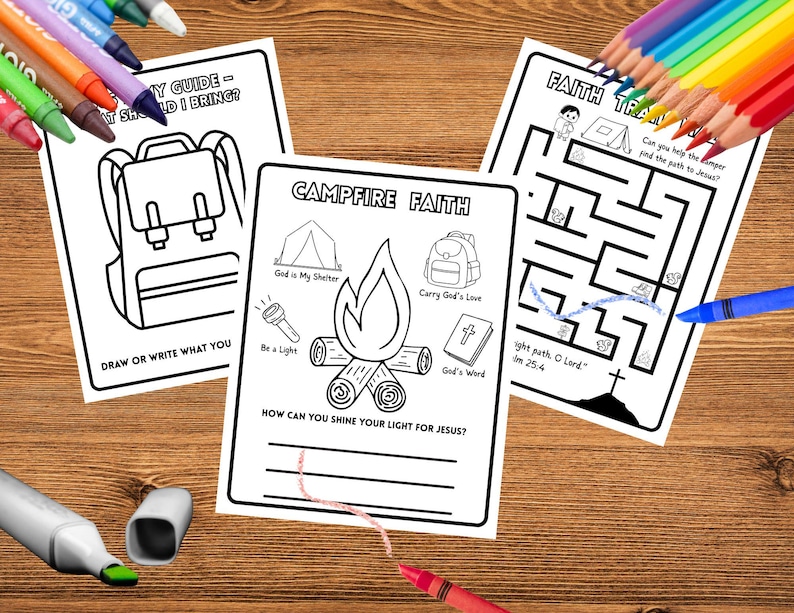 VBS Camp Coloring Pages and Activity Worksheets – Christian Summer ...