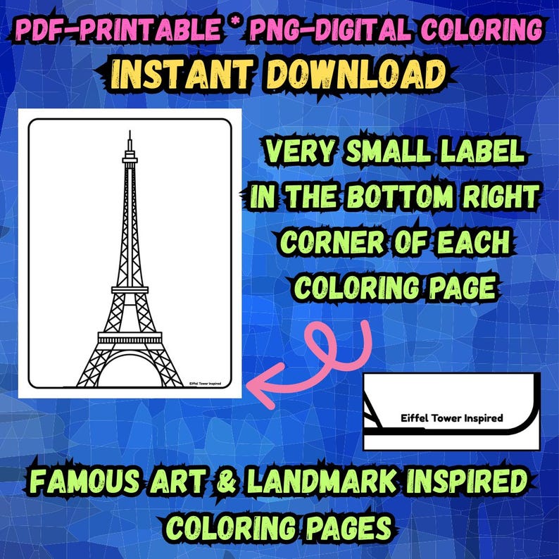 Famous Art and Landmark Coloring Pages – 9 Inspired Masterpieces ...