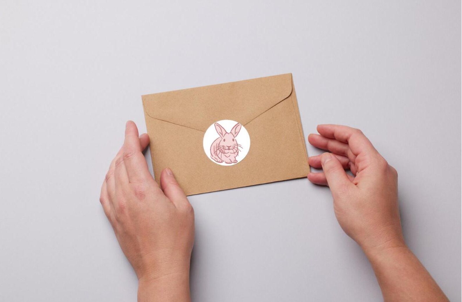 Pink Bunny Stickers PNG Files - Etsy