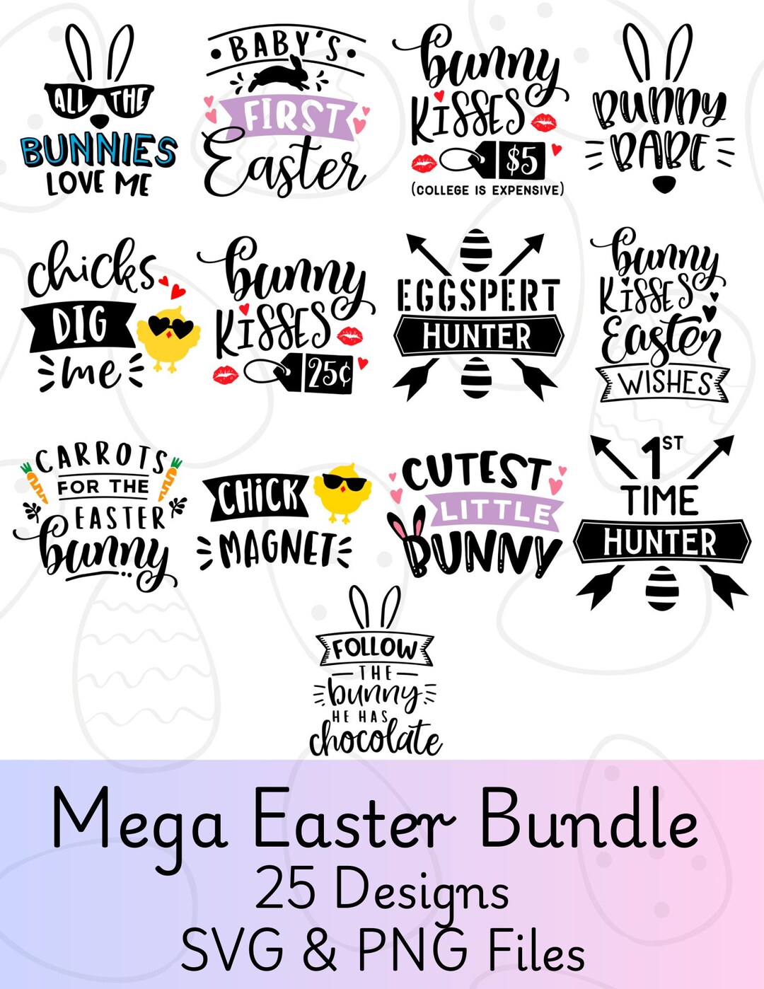Mega Easter Bundle SVG and PNG Files! - Etsy
