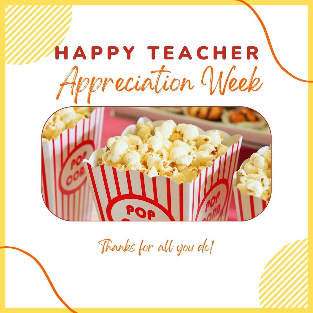 Teacher Appreciation Week Printable Sign/tags, Popcorn - Etsy