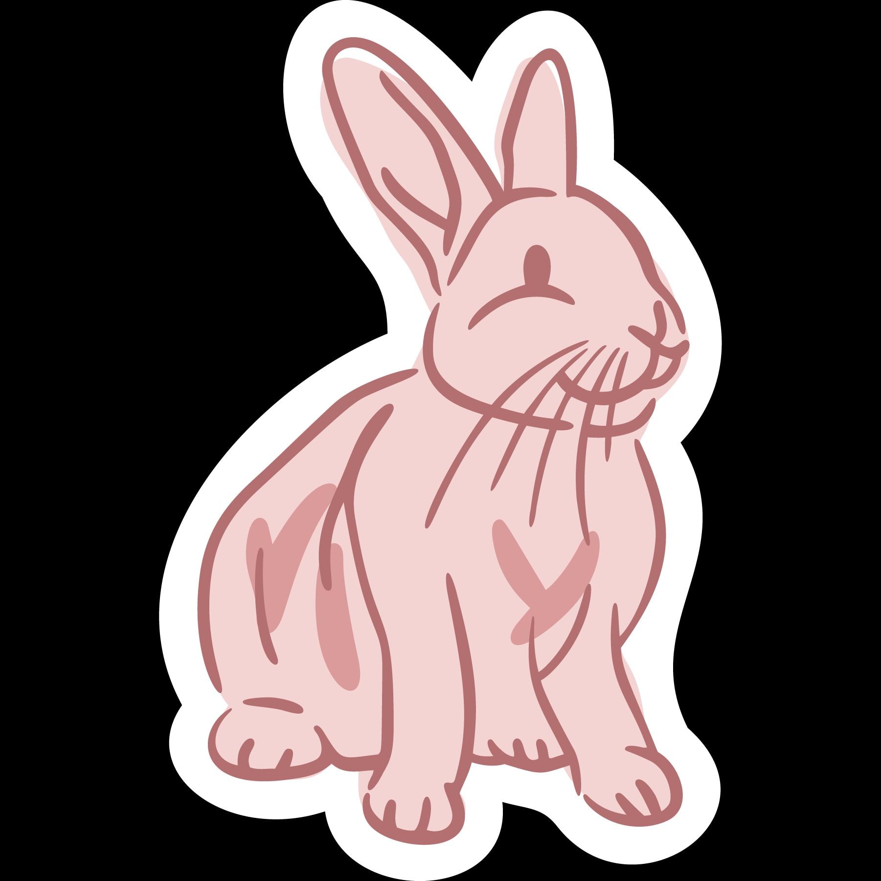 Pink Bunny Stickers PNG Files - Etsy