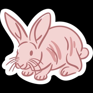 Pink Bunny Stickers PNG Files - Etsy