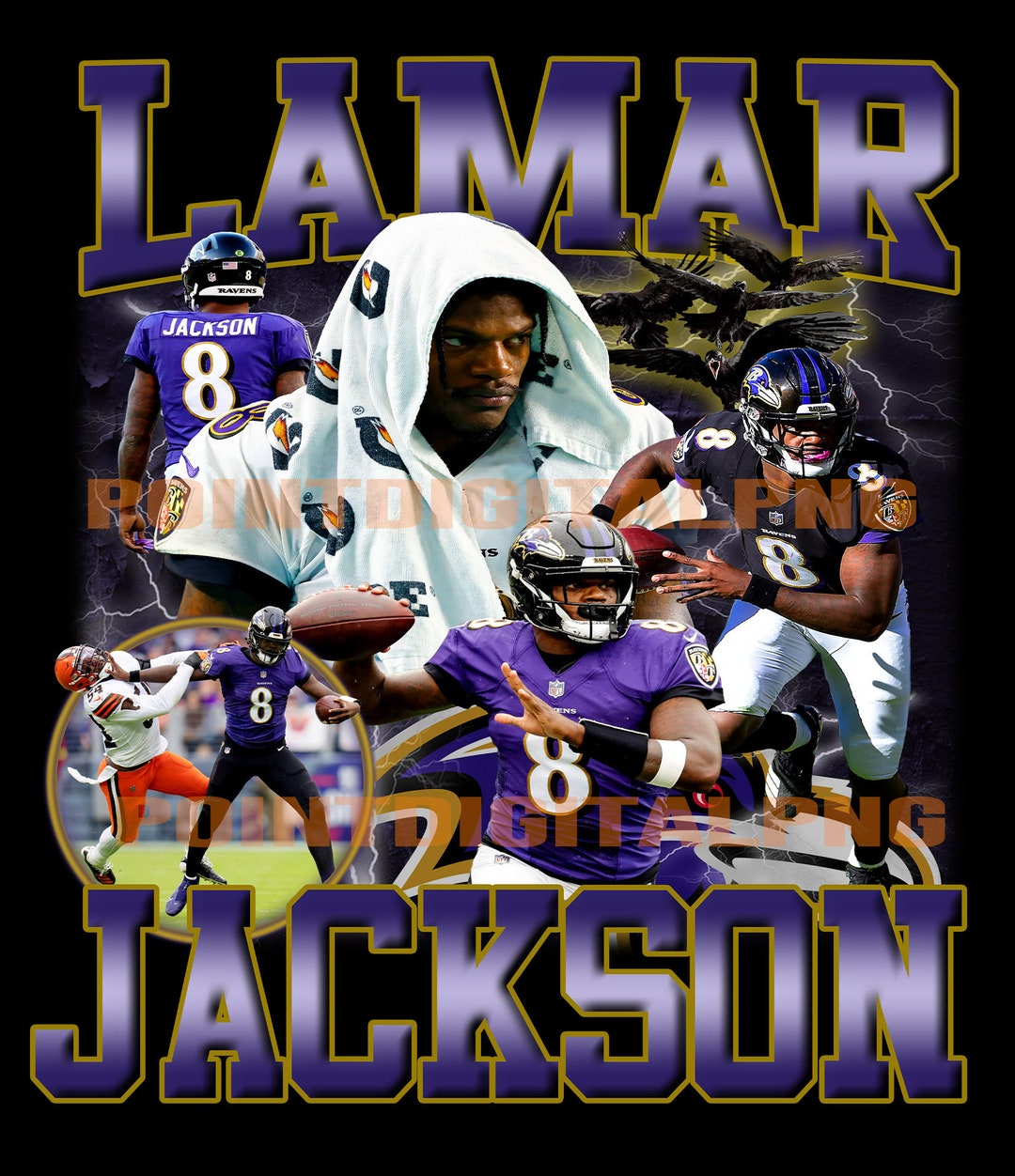 Lamar Jackson , PNG Digital File, Printable T-shirt Design, 300DPI ...