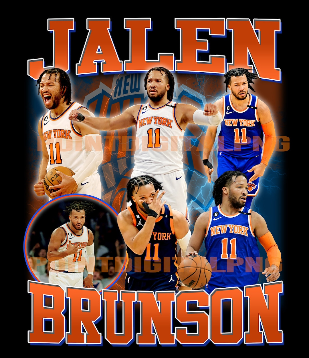 Jalen Brunson Design , PNG Digital File, Printable T-shirt Design ...