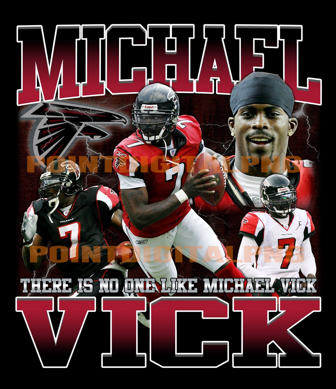 Michael Vick , PNG Digital File, Printable T-shirt Design, 300DPI ...