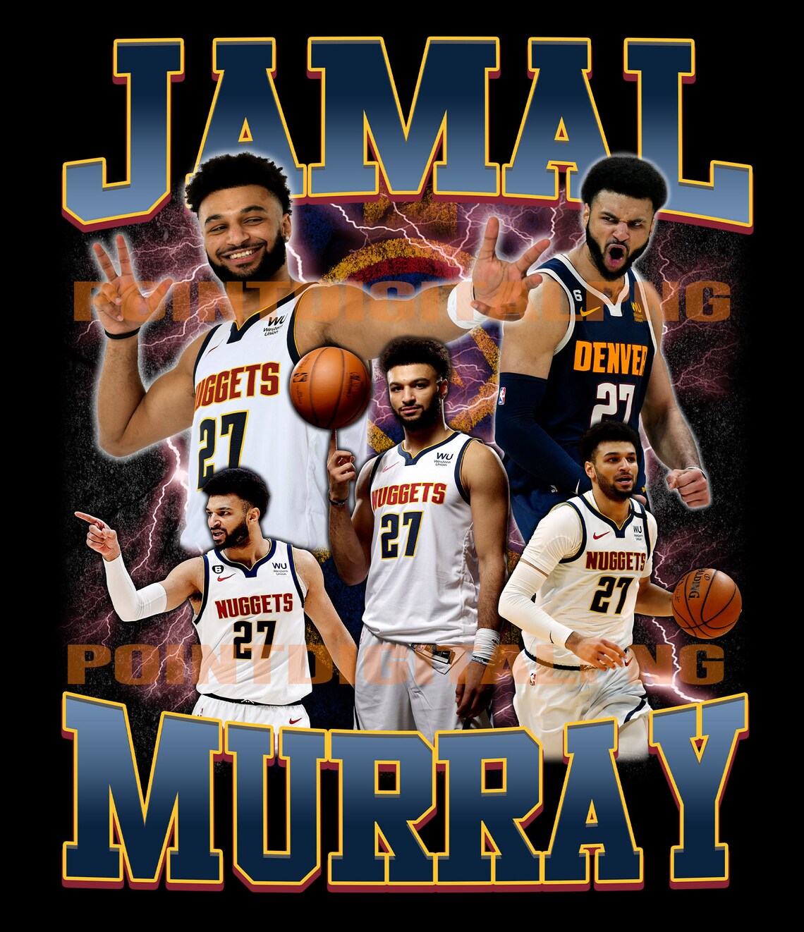 Jamal Murray Design , PNG Digital File, Printable T-shirt Design ...