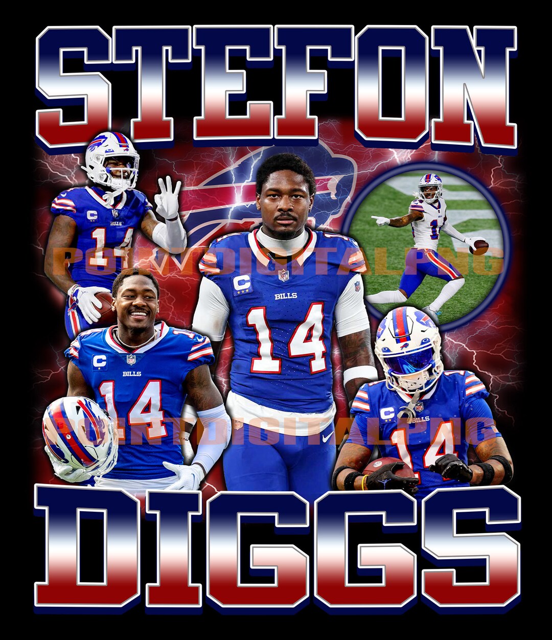 Stefon Diggs , PNG Digital File, Printable T-shirt Design, 300DPI ...