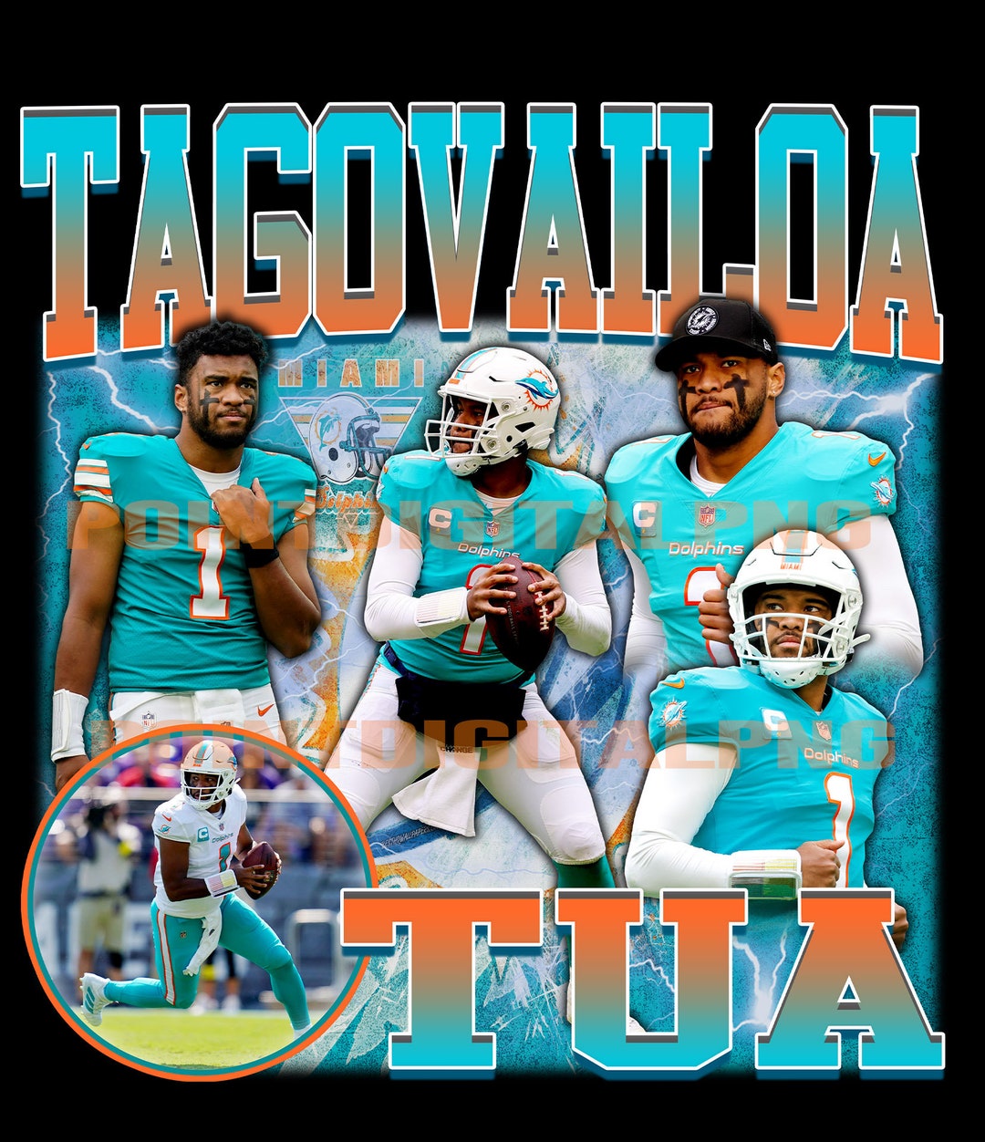 Tua Tagovailoa , PNG Digital File, Printable T-shirt Design, 300DPI ...