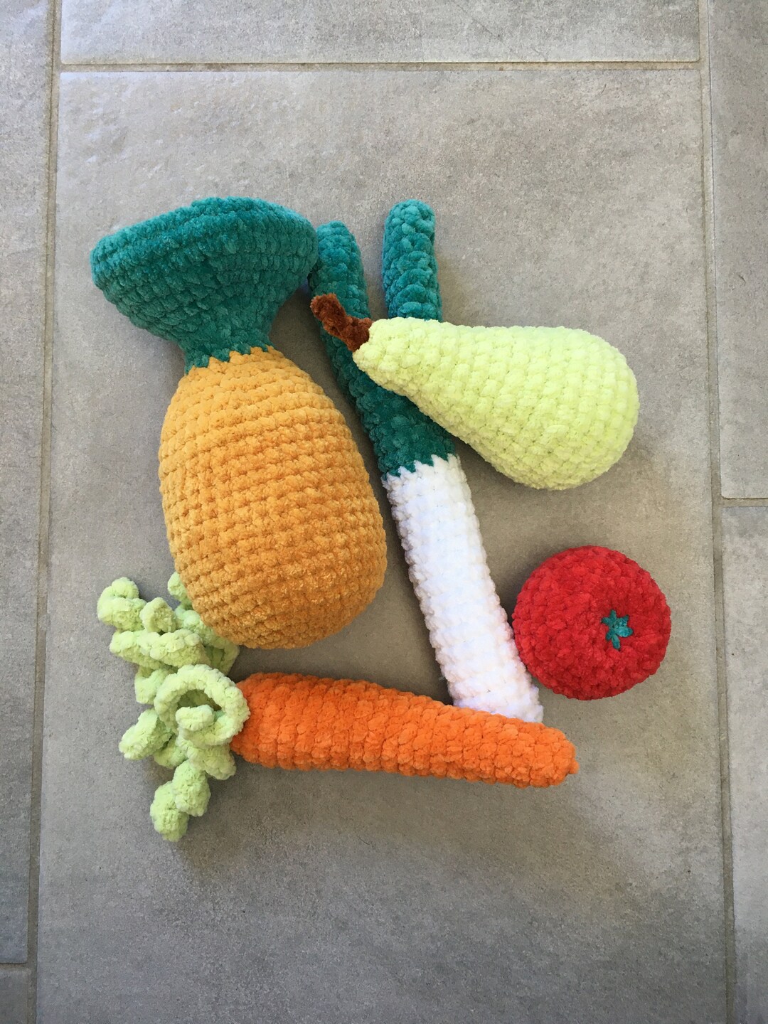 Basket of Fruits and Vegetables Crochet Soft Toys - Etsy