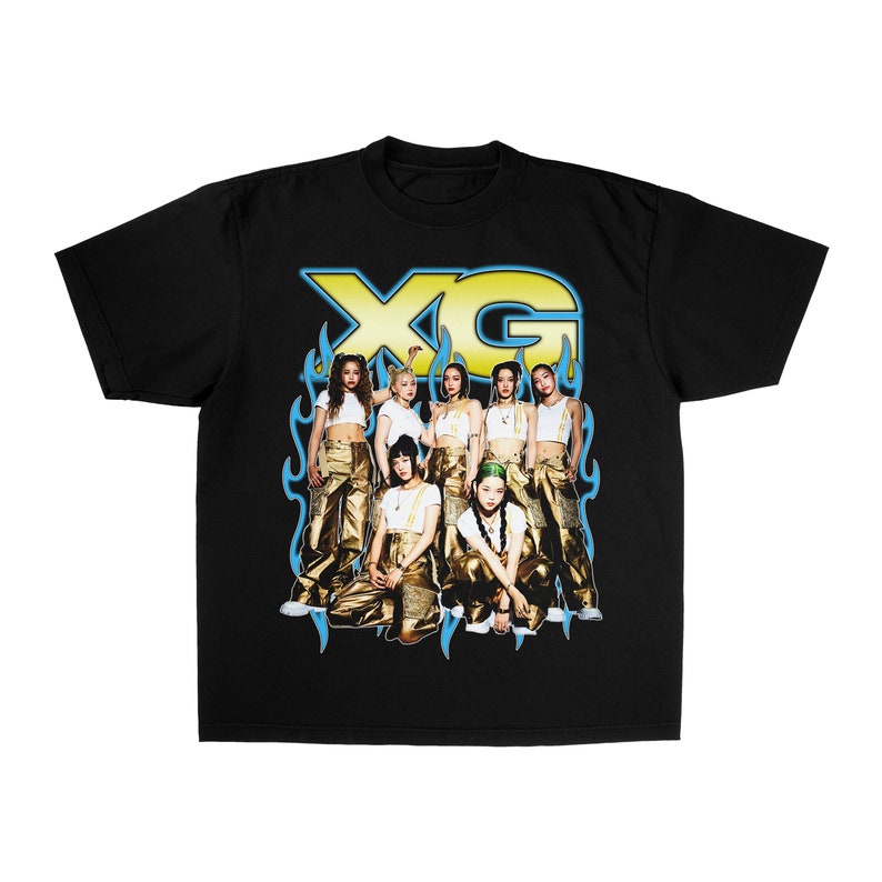 XG Flame Tee - XG Vintage 90s Tee - XG Retro 90s Tee - Bootleg Tee Kpop ...