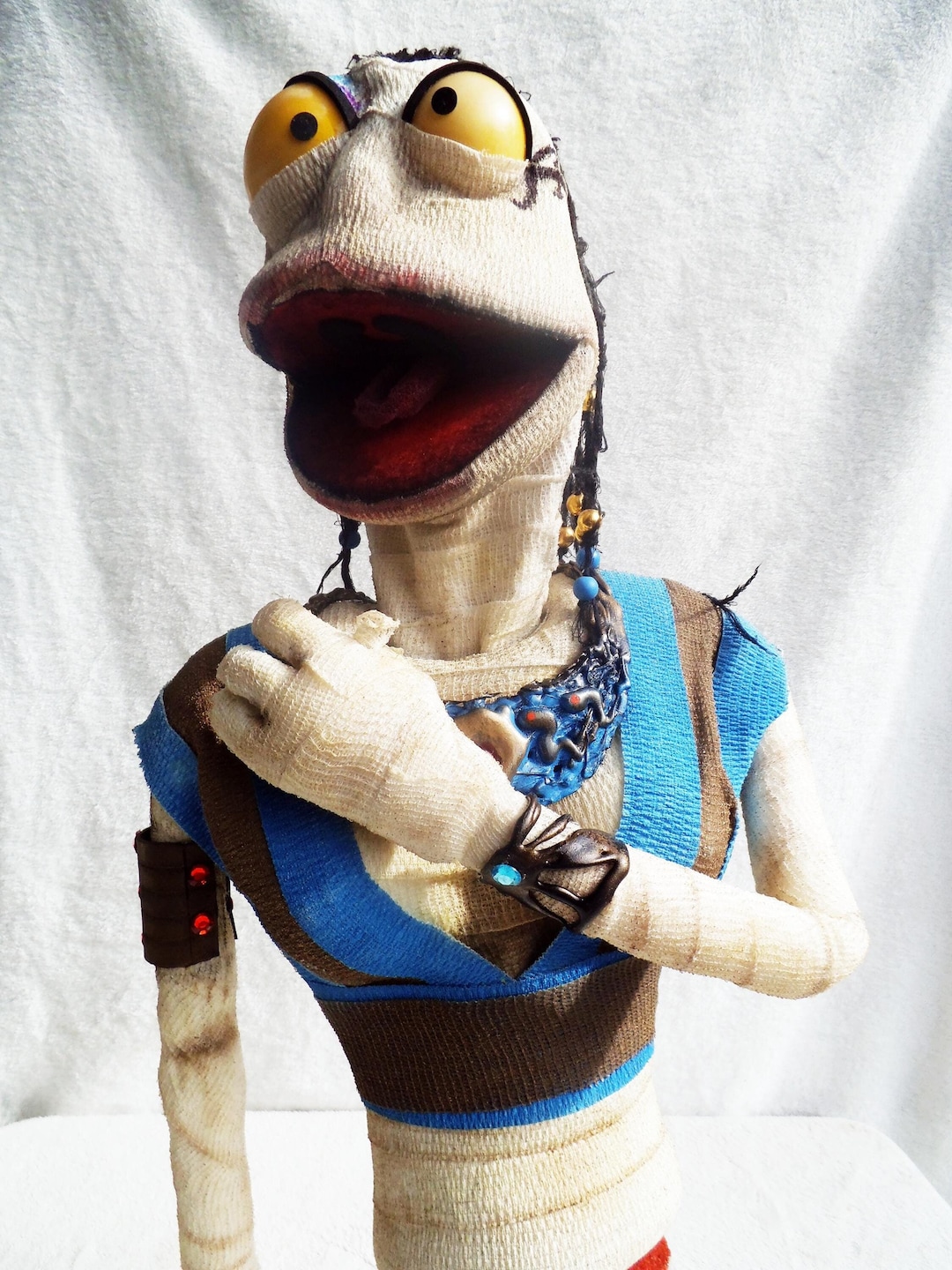 Faraonella the Mummy Puppet – Egyptian Themed Ventriloquist Dummy for ...