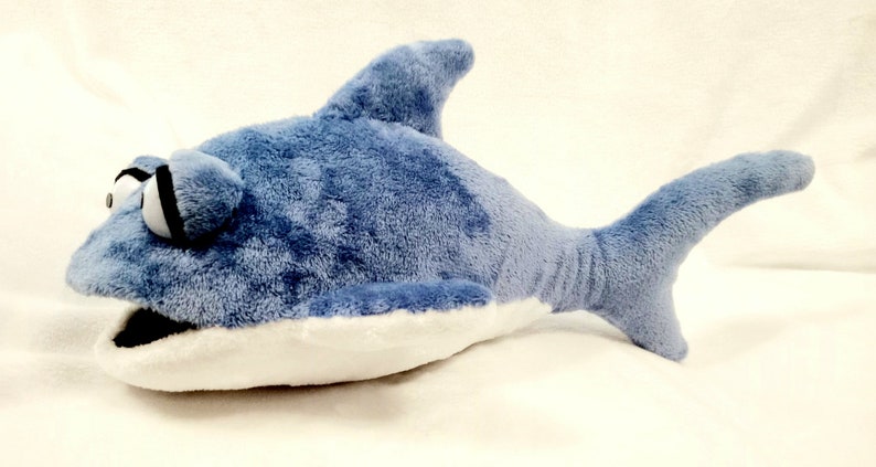 Professional Ventriloquist's Shark-shaped Puppet in Nylon Fleece and ...