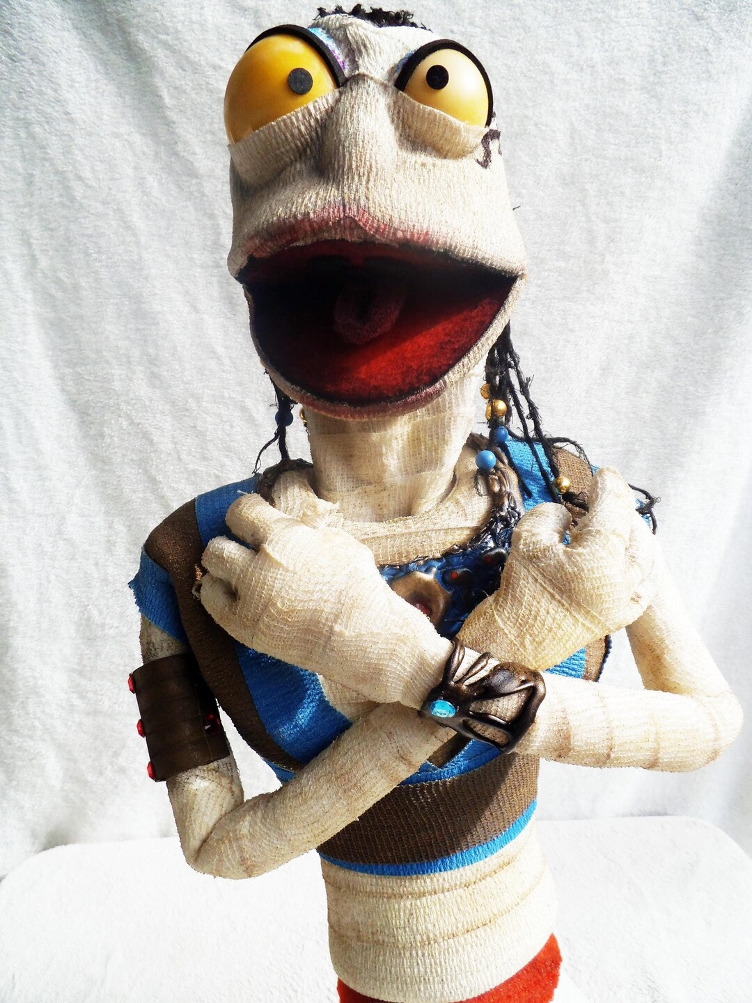 Faraonella the Mummy Puppet Egyptian Themed Ventriloquist Dummy for ...