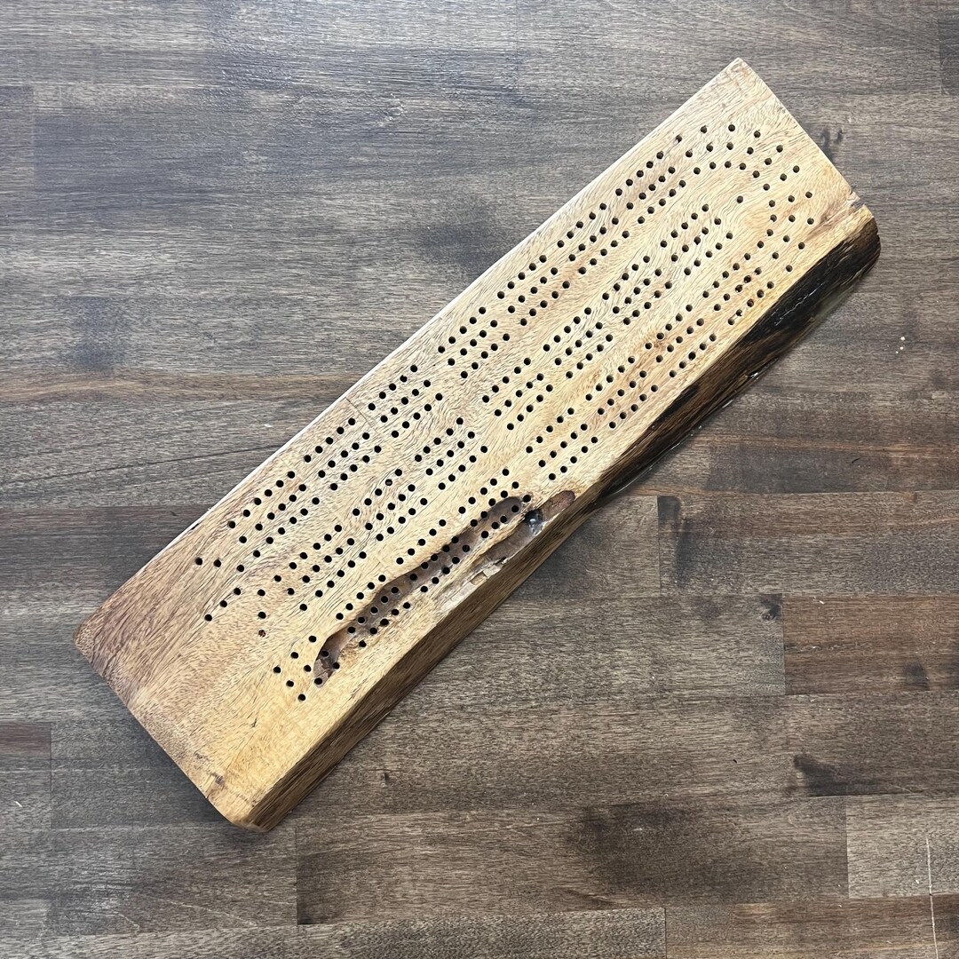 Handmade Live Edge Willow Acacia and Epoxy Cribbage Board - Etsy