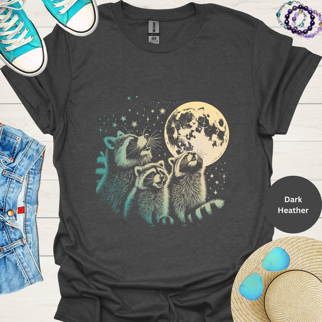 Three Raccoons Graphic Tshirt Raccoons Lover Shirt Funny Raccoon Shirt ...