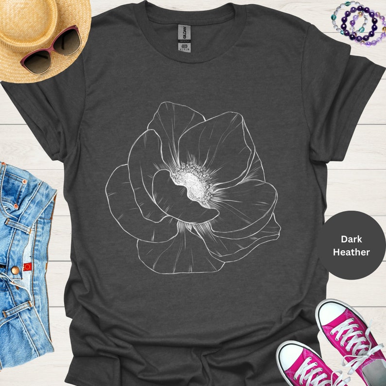 Flower Tshirt Women Flower Shirt Flower Shirt Flower Graphic Tee Women ...