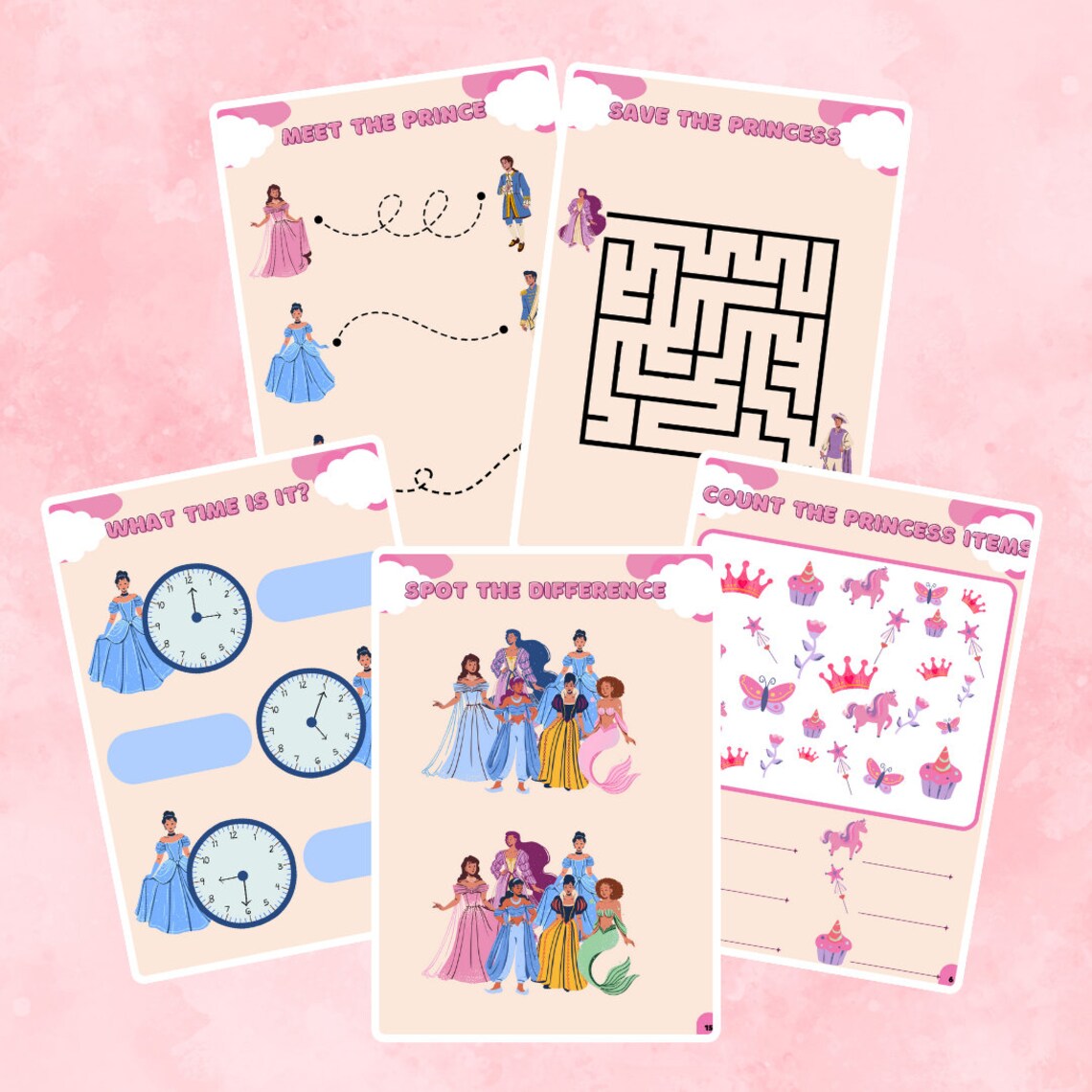 Princess Theme Busy Book for Kids Printable PDF - Etsy