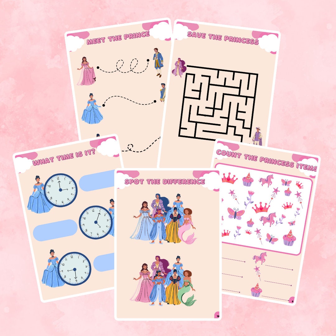 Princess Theme Busy Book for Kids Printable PDF - Etsy