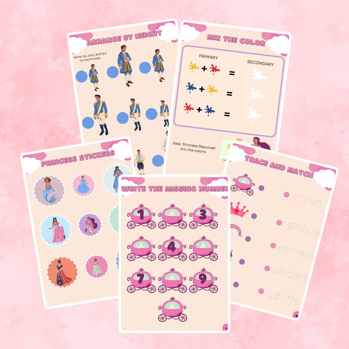 Princess Theme Busy Book for Kids Printable PDF - Etsy