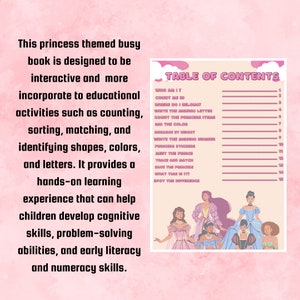 Princess Theme Busy Book for Kids Printable PDF - Etsy