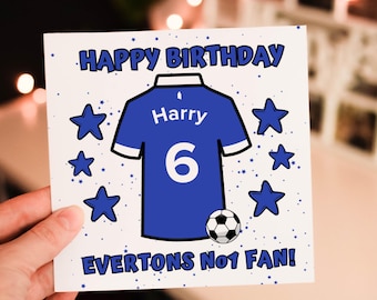 Everton FC Birthday Card: Goodison Park Stadium Map - Etsy UK