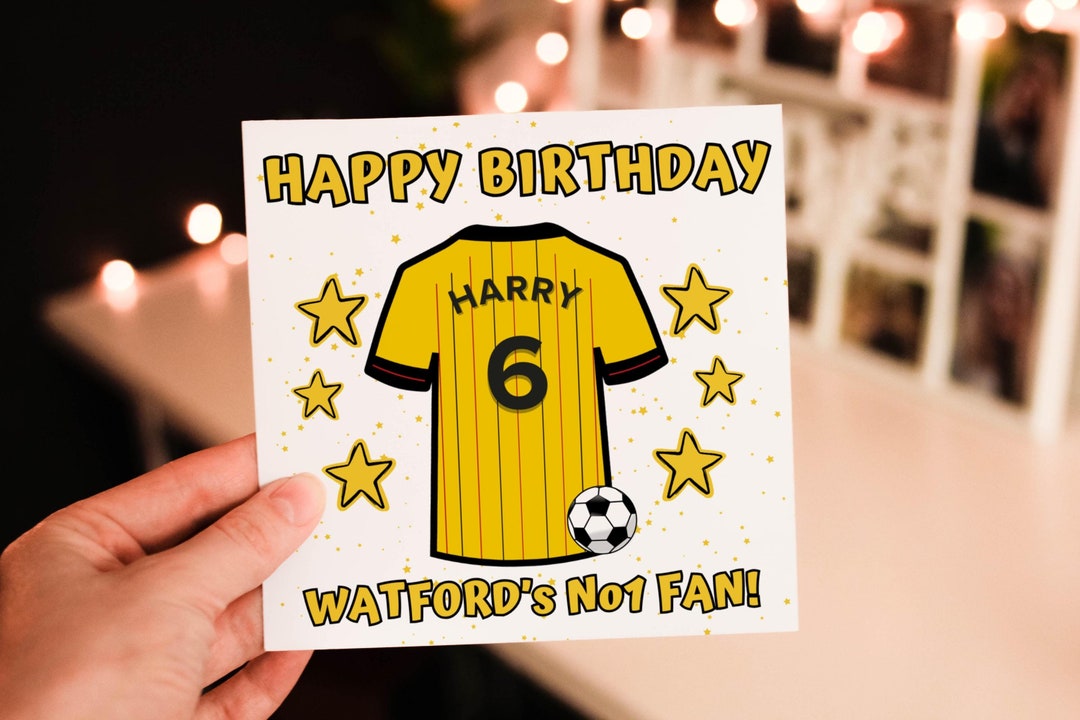 Watford Birthday Card Personalised With Envelope - Etsy