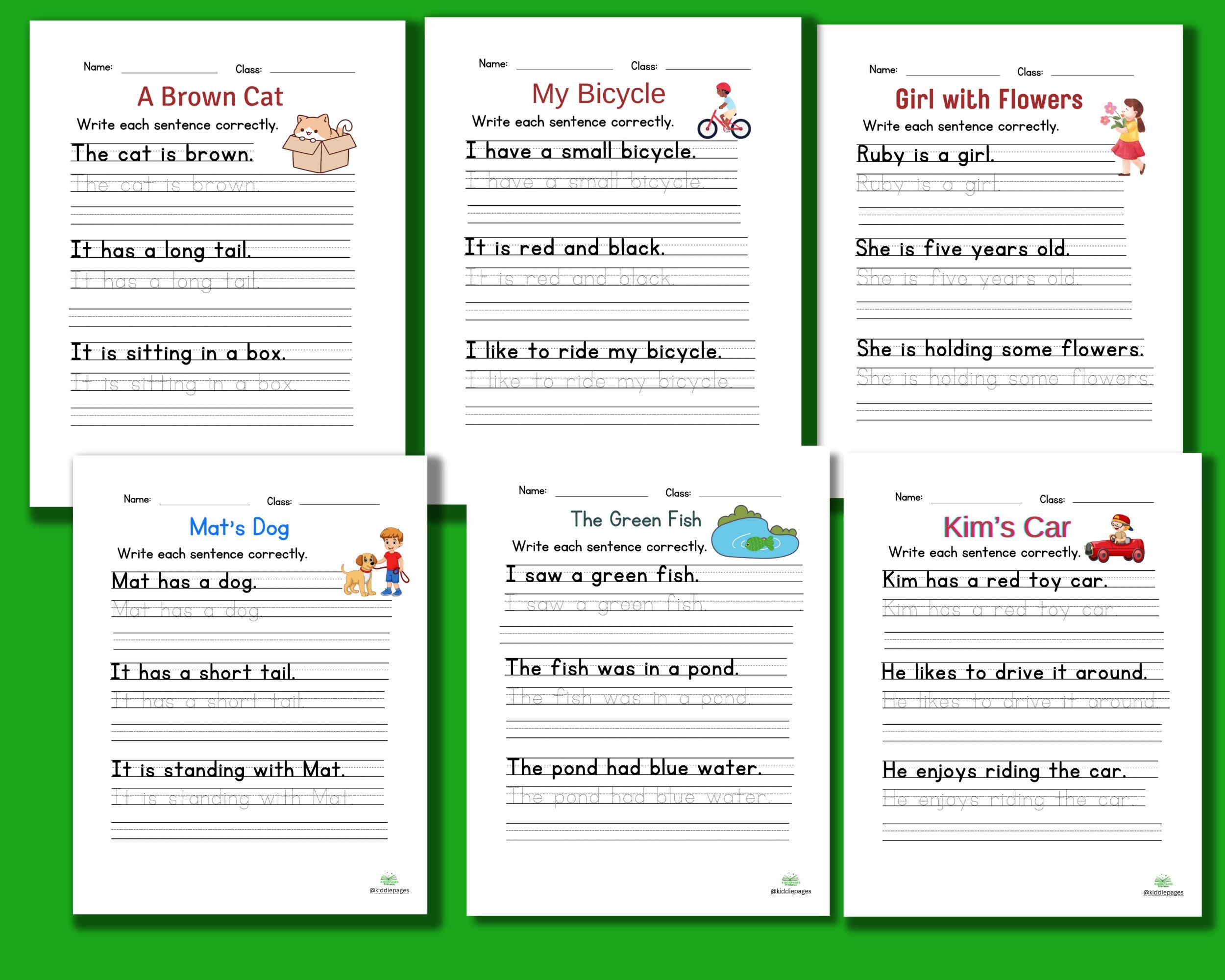 18 Write the Sentence Worksheets | Handwriting Practice | Sentence ...