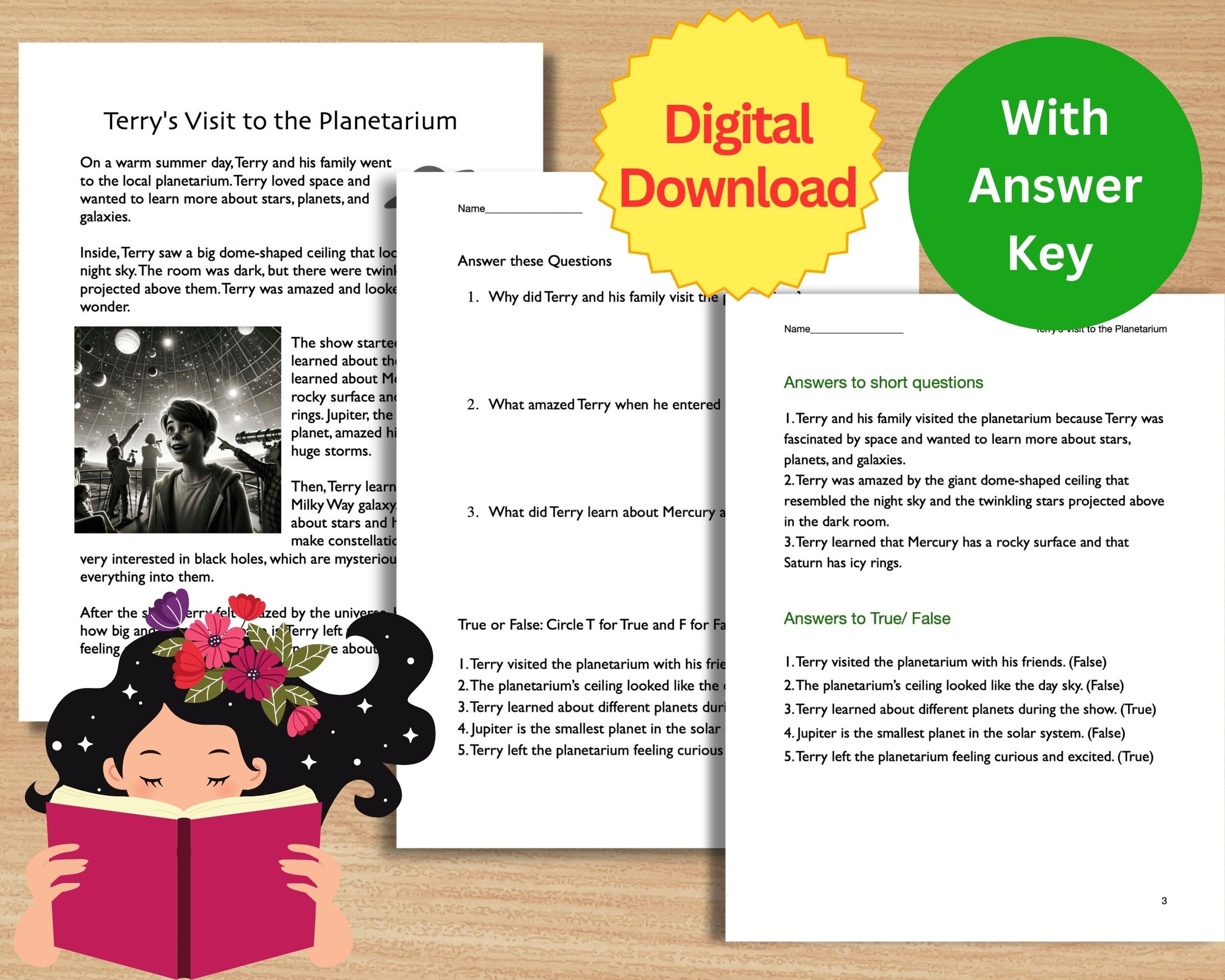 12 Reading Comprehension Worksheets for Grade3-4 | 12 Printable ...