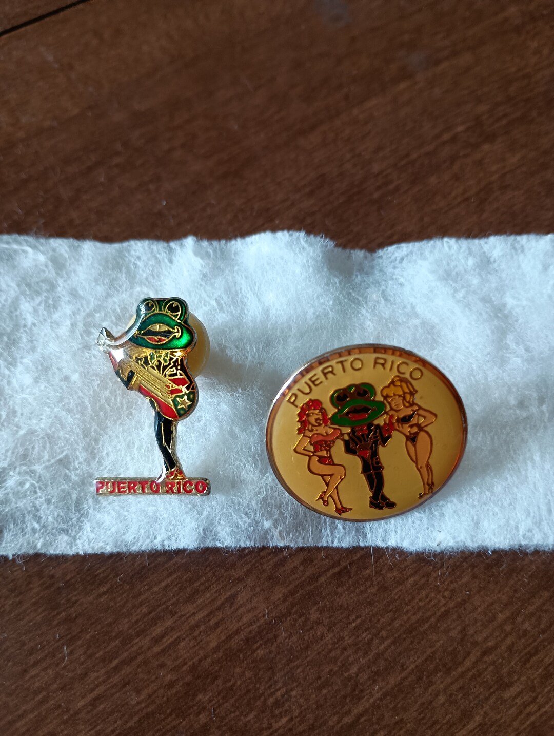2 Puerto Rico Enameled Lapel Pins/ Tie Tack - Etsy