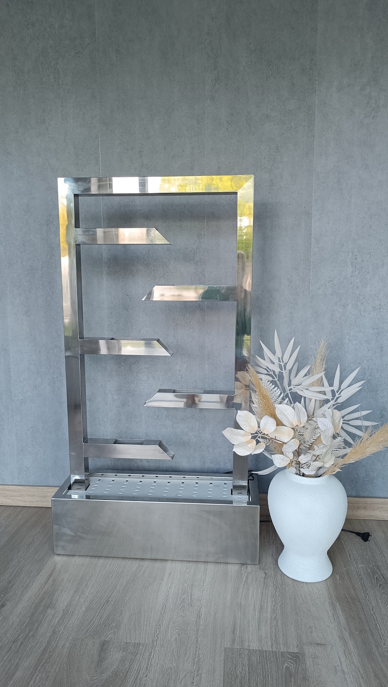 Garden, Balcony or Terrace Fountain, Made of Stainless Steel waterfalls ...