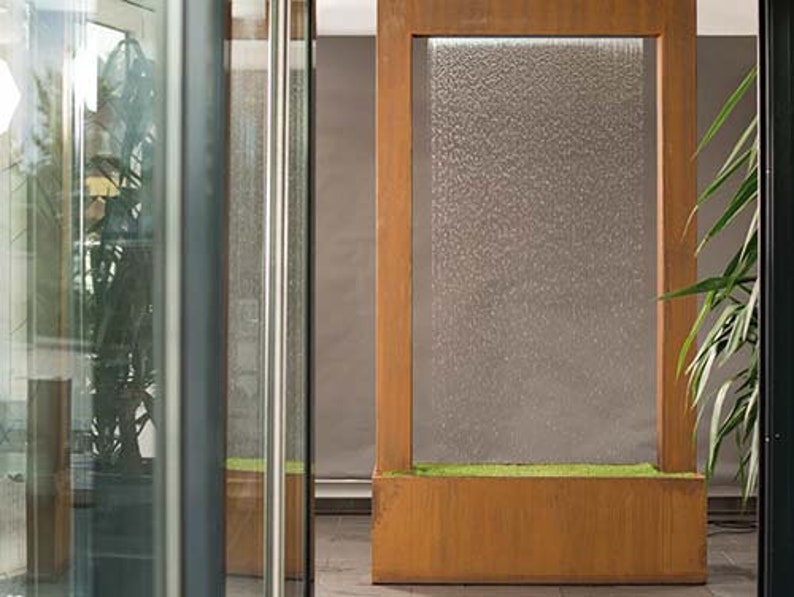 Garden Fountain arcade. Outdoor Water Fountain, Made of Metal, Corten ...