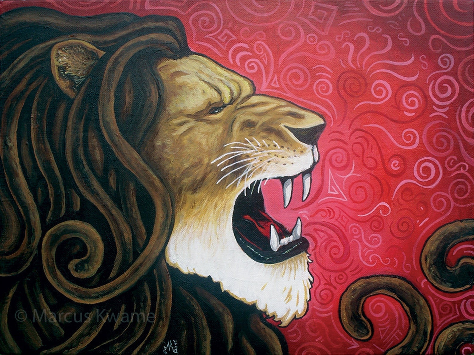 Iron Lion (red) 8x11 Print - Etsy