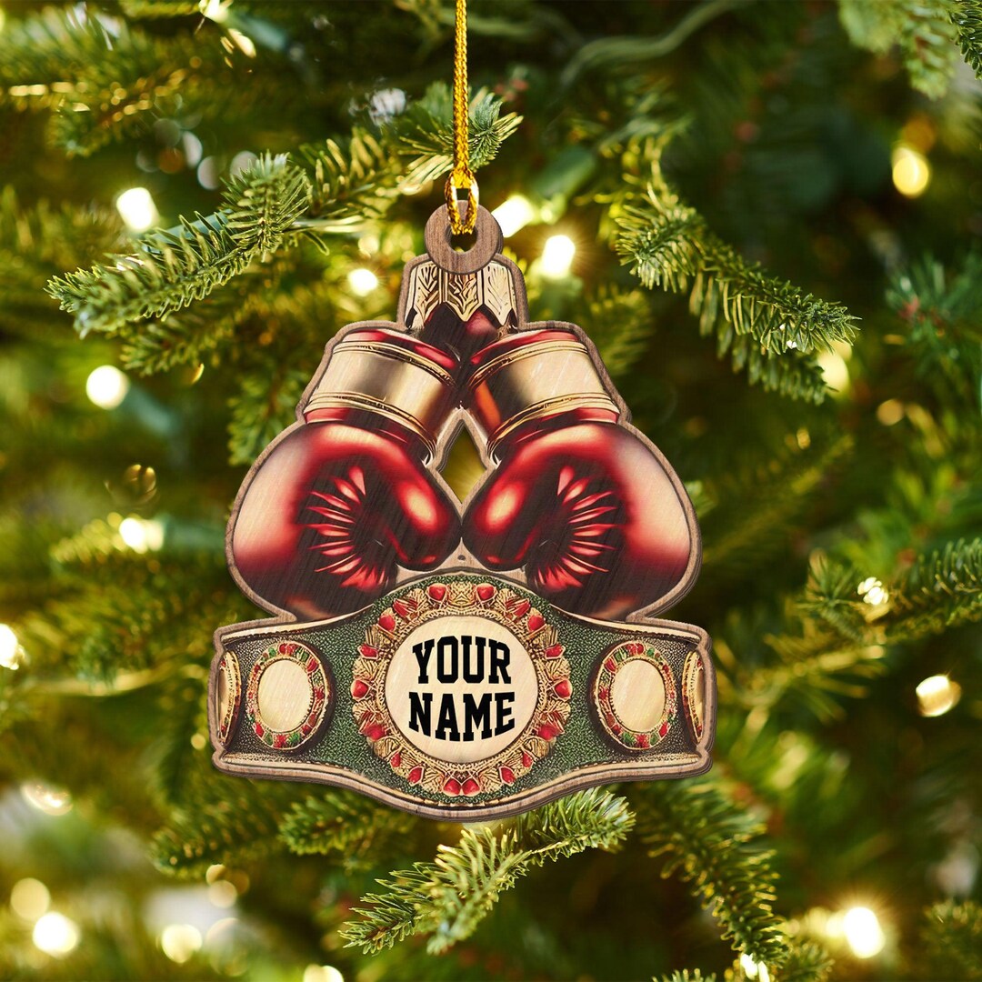 Custom Christmas Boxing Day Champion Wooden Ornament PC20, Boxing ...
