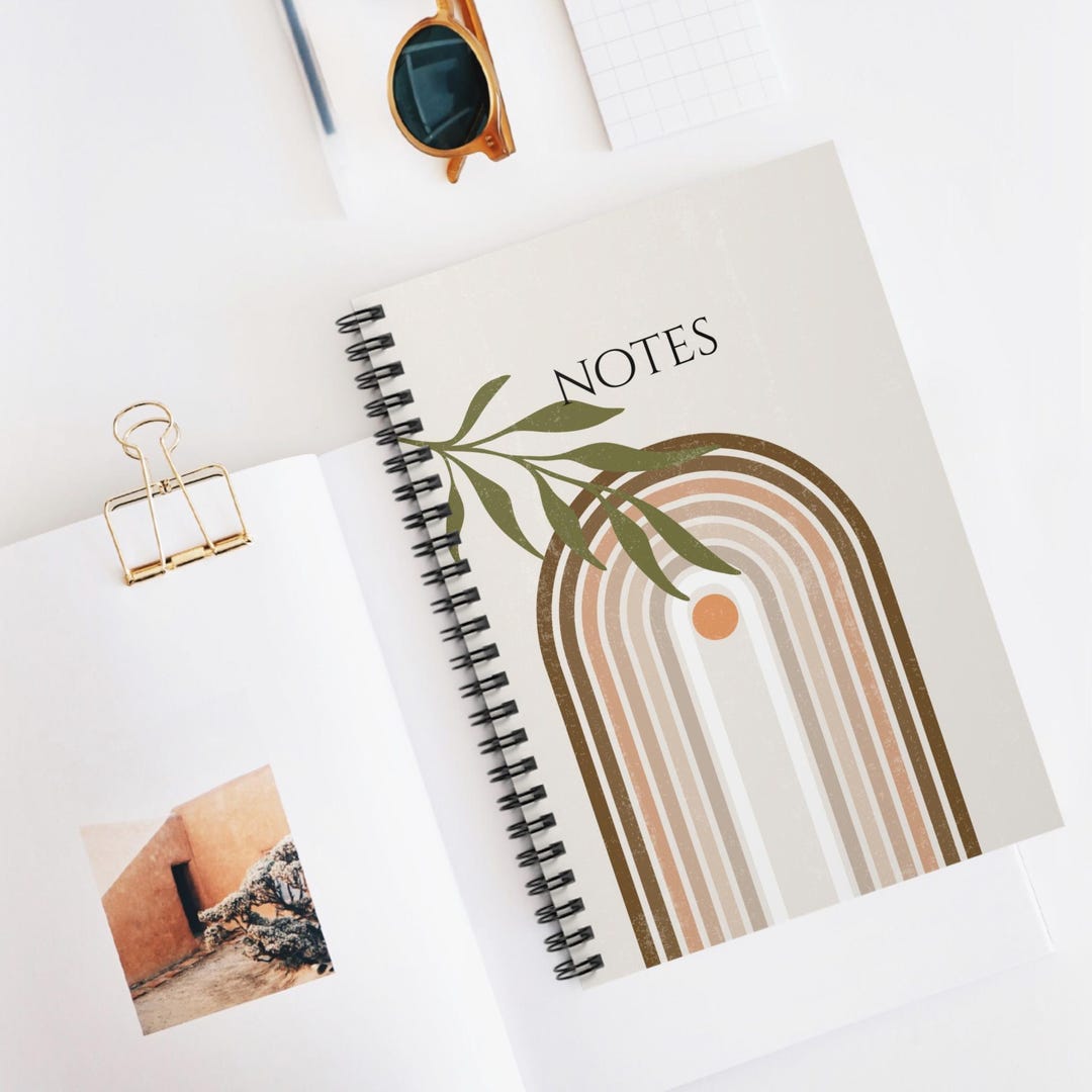 Boho Spiral Notebook: Calm Colors, Ruled Line Journal - Etsy