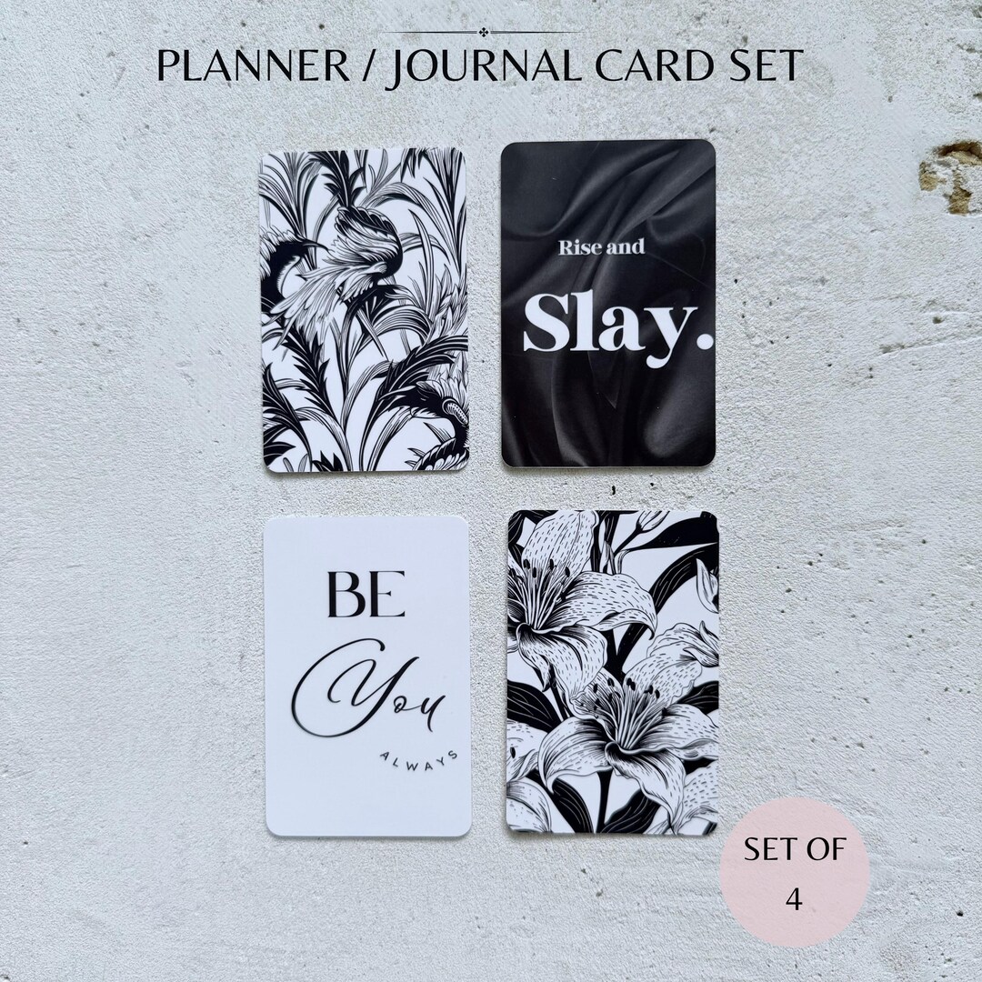 Minimalist Black and White Motivational Inspirational Planner Journal ...