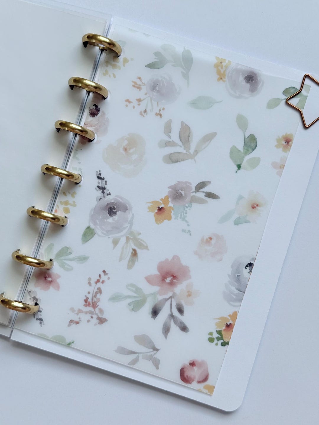 Floral Watercolour Vellum | Dashboard for Planner | Journal | Disc ...