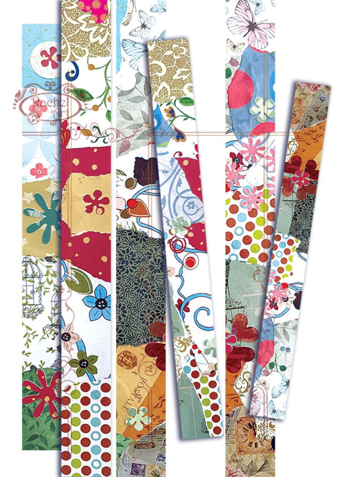 Border Strips, Printable Digital Downloads, Washi -tape, Scrapbooking ...