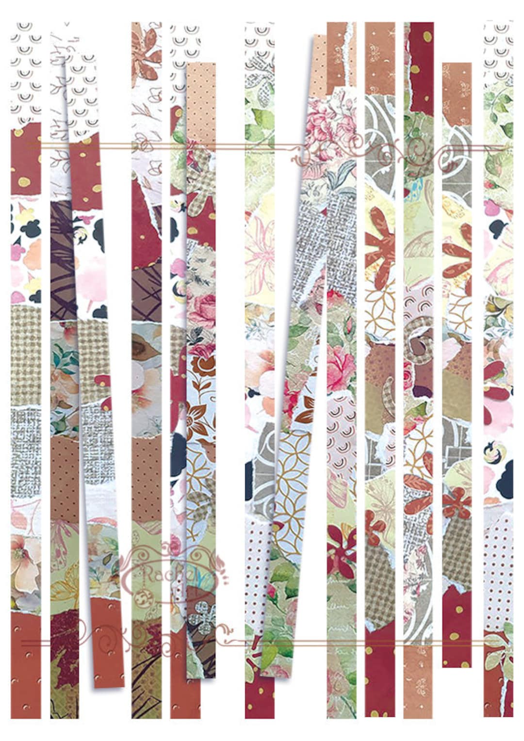 Washi-tape Strips, Digital Downloads Printable, Scrapbooking, Collage ...