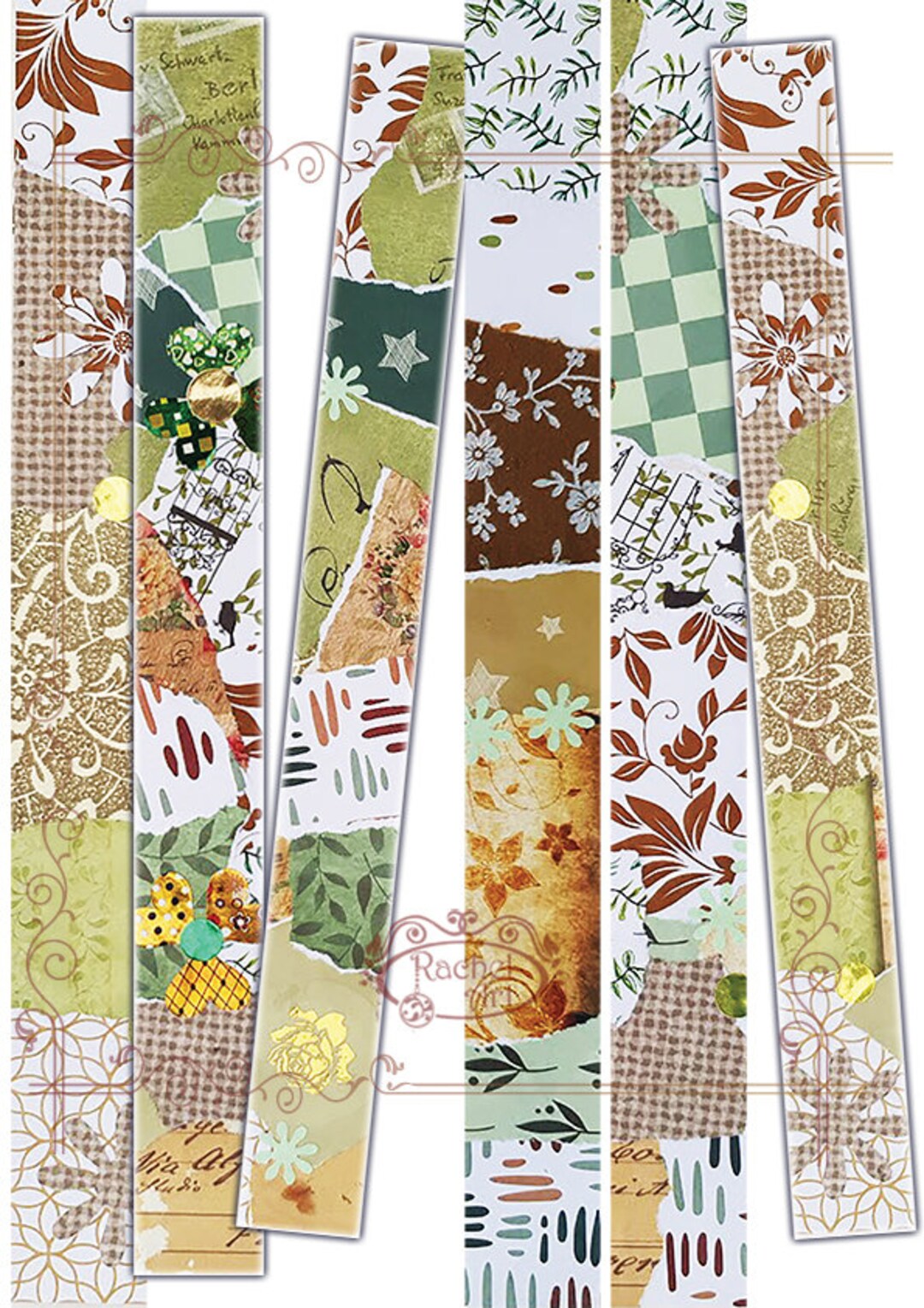 Border Strips, Digital Printable Downloads, Washi-tape, Scrapbooking ...