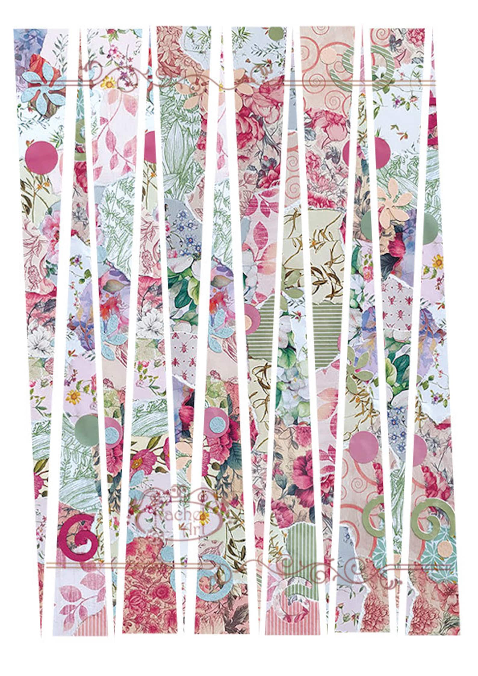 Printable Collage Paper Bead Strips: Colorful DIY Jewelry Craft ...