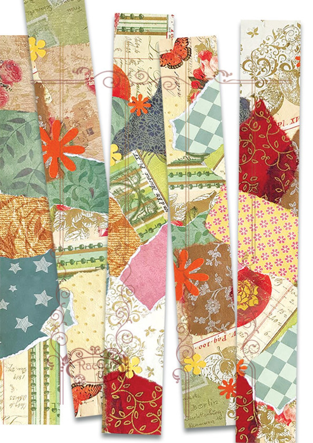 Border Strips, Digital Printable Downloads, Washi-tape, Scrapbooking ...